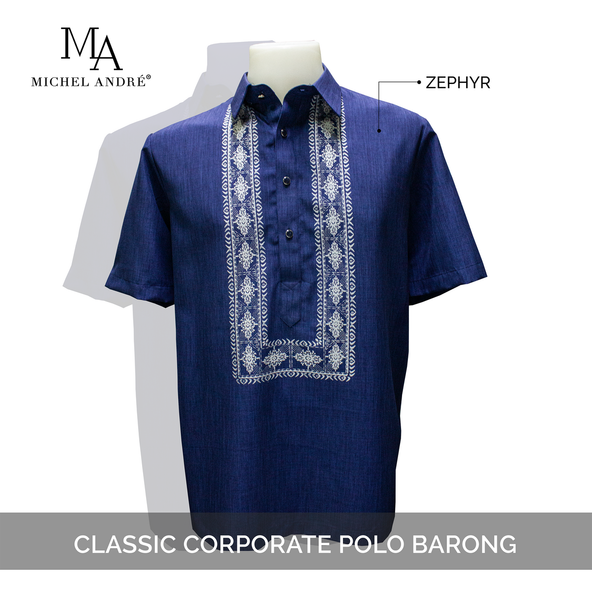 MA CLASSIC CORPORATE POLO BARONG (ZEPHYR BLUE) – Michel André